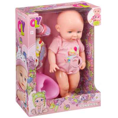 Кукла Oly , 36см функциональная (пьёт, писает), озвученная, с аксессуарами, арт. ВВ4258 Bondibon ...